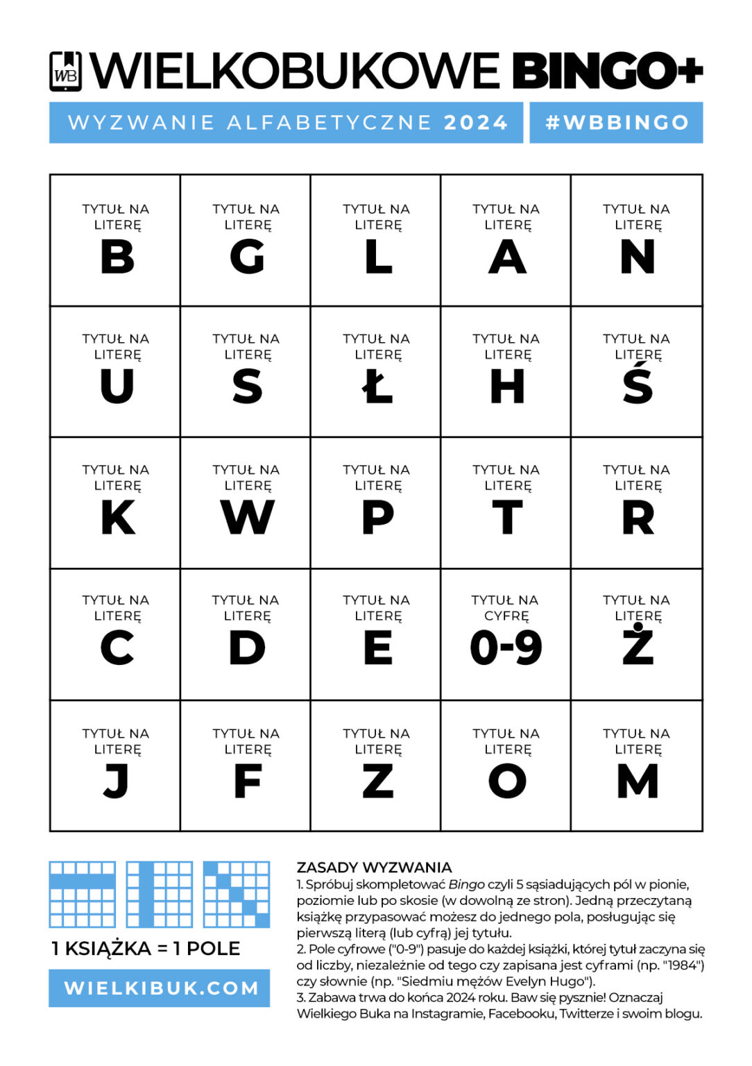 Wyzwanie czytelnicze 2024: Wielkobukowe Bingo #WBBINGO – Wielki Buk
