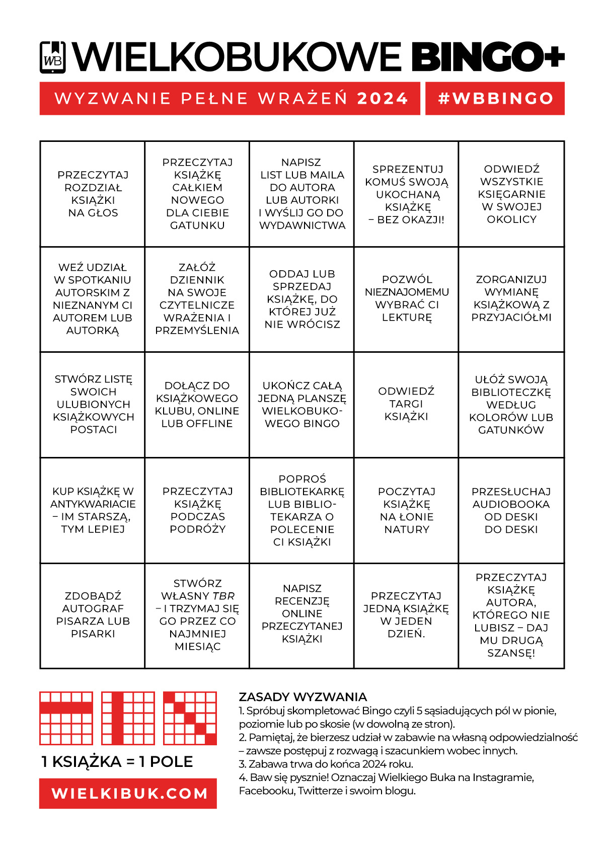 Wyzwanie czytelnicze 2024: Wielkobukowe Bingo #WBBINGO – Wielki Buk